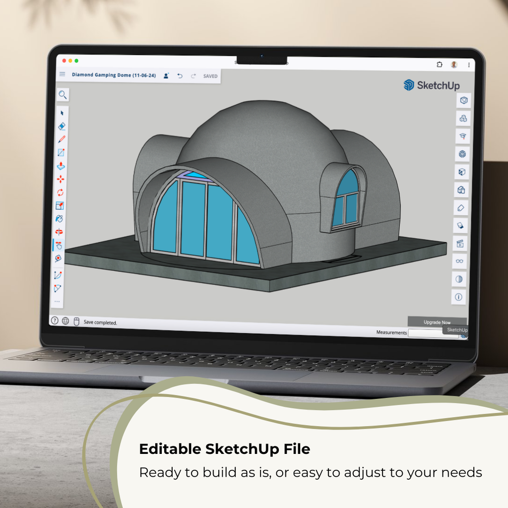 Diamond Studio Plans: 297 sq ft, 1 dome, 1 bedroom, 1 bath, kitchenett ...